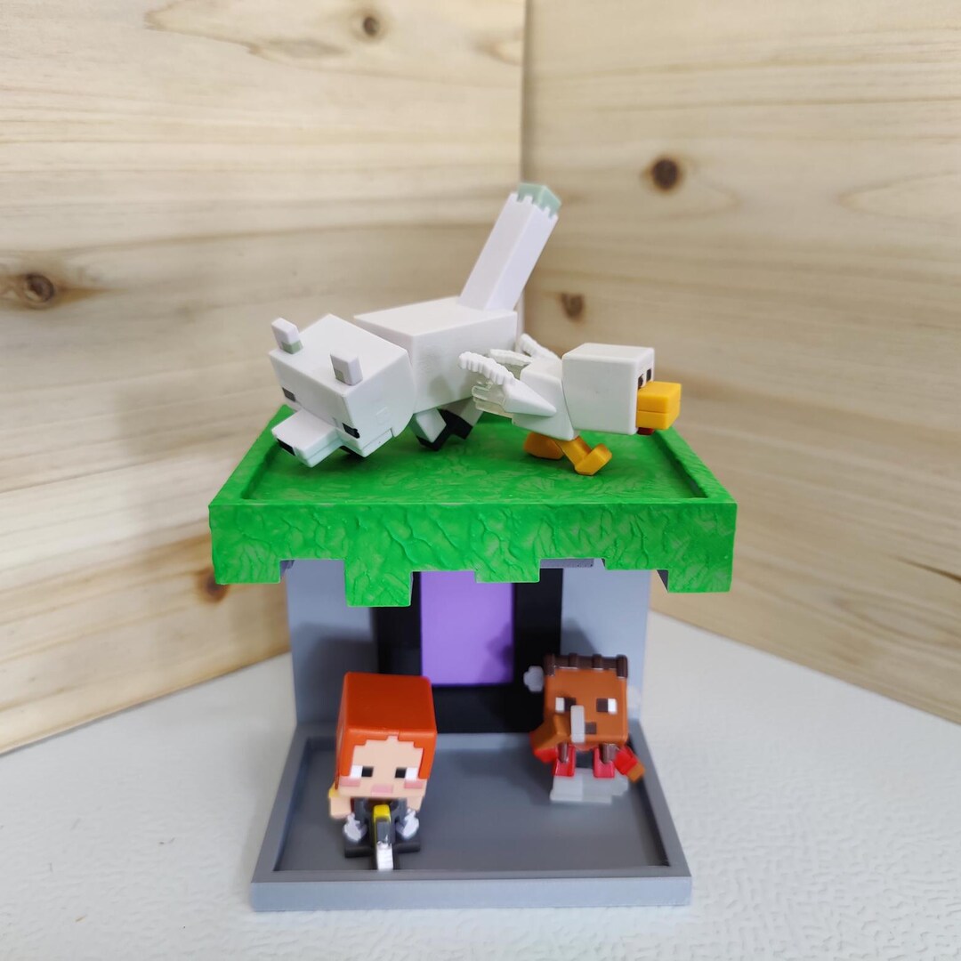 Minecraft Nether Portal Mini Figure Wall Shelf Display Shelf for 3d ...