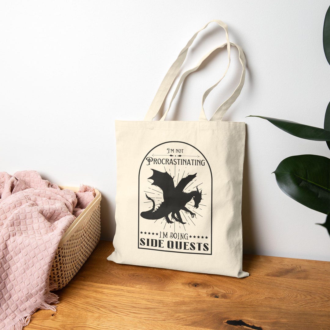 Im Not Procrastinating, I'm Doing Side Quests DM Gift Ideas Tote Bag ...
