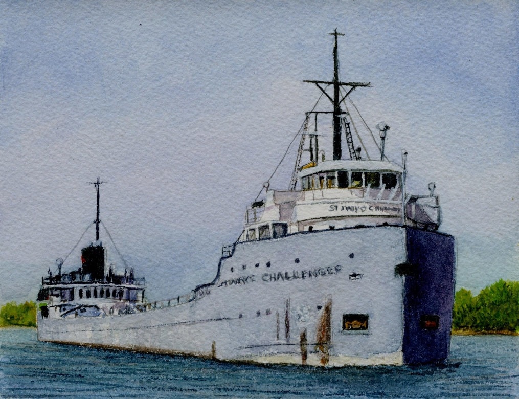 Original Great Lakes Freighter Wall Decor St. Marys Challenger ...
