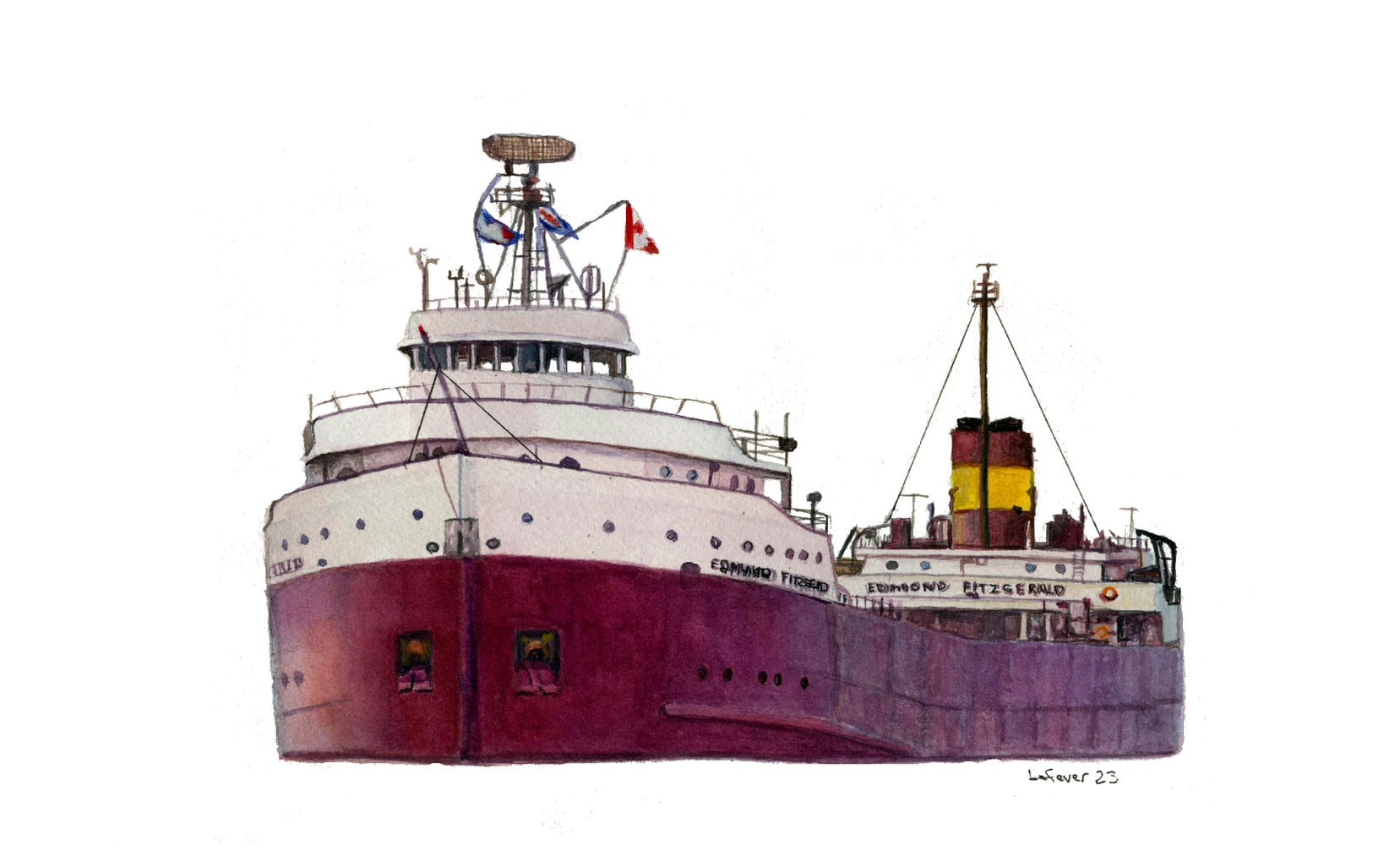 Great Lakes Freighter Edmund Fitzgerald Print Wall Decor Print ...