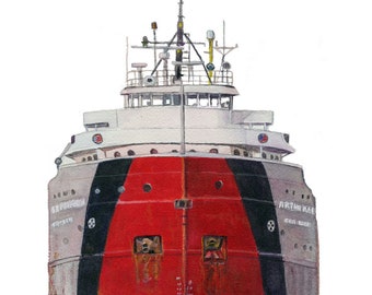 Great Lakes Freighter Ship Arthur M. Anderson (1976) - Etsy