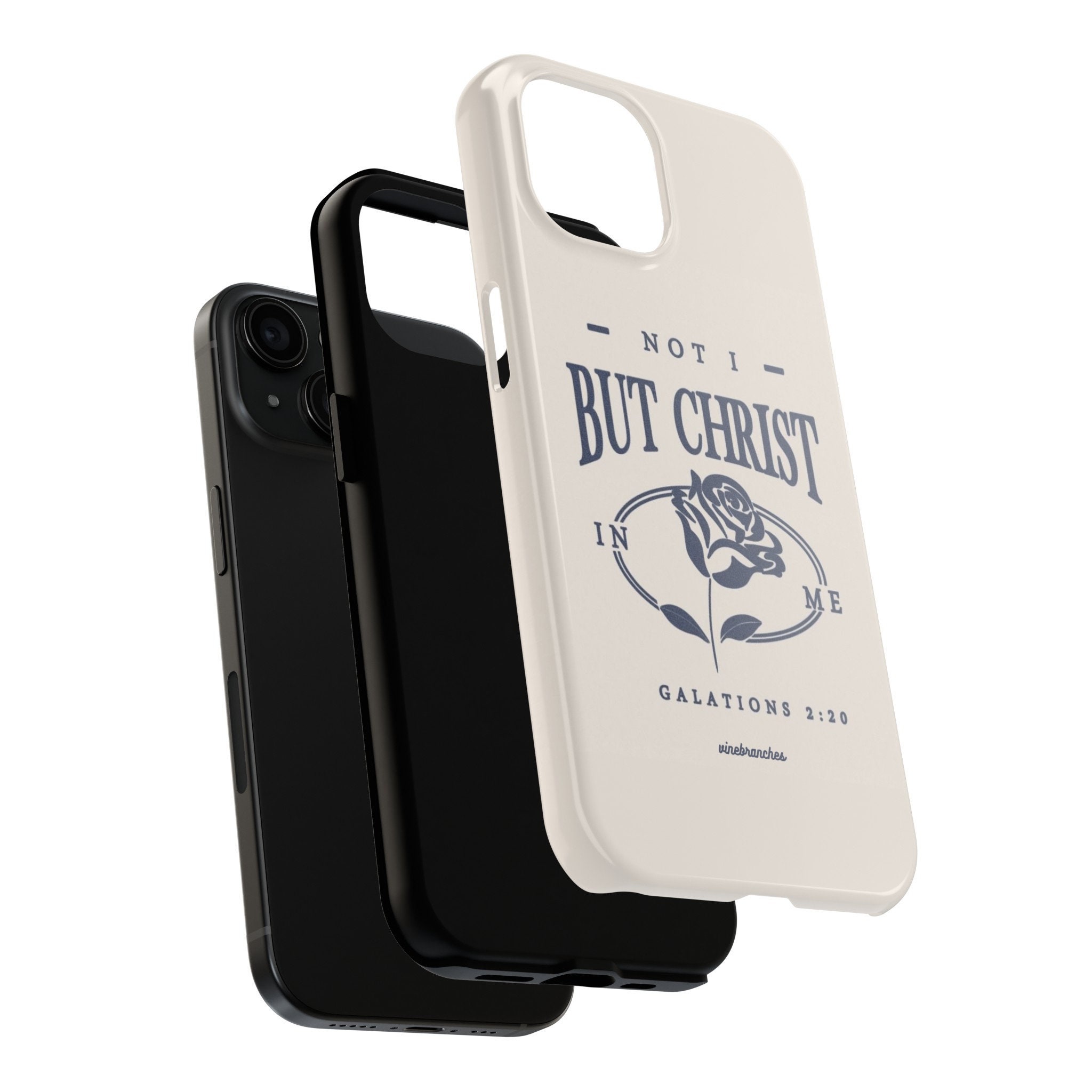 Christian Phone Case, Not I but Christ in Me, iPhone 16 15 14 13 12 11 ...