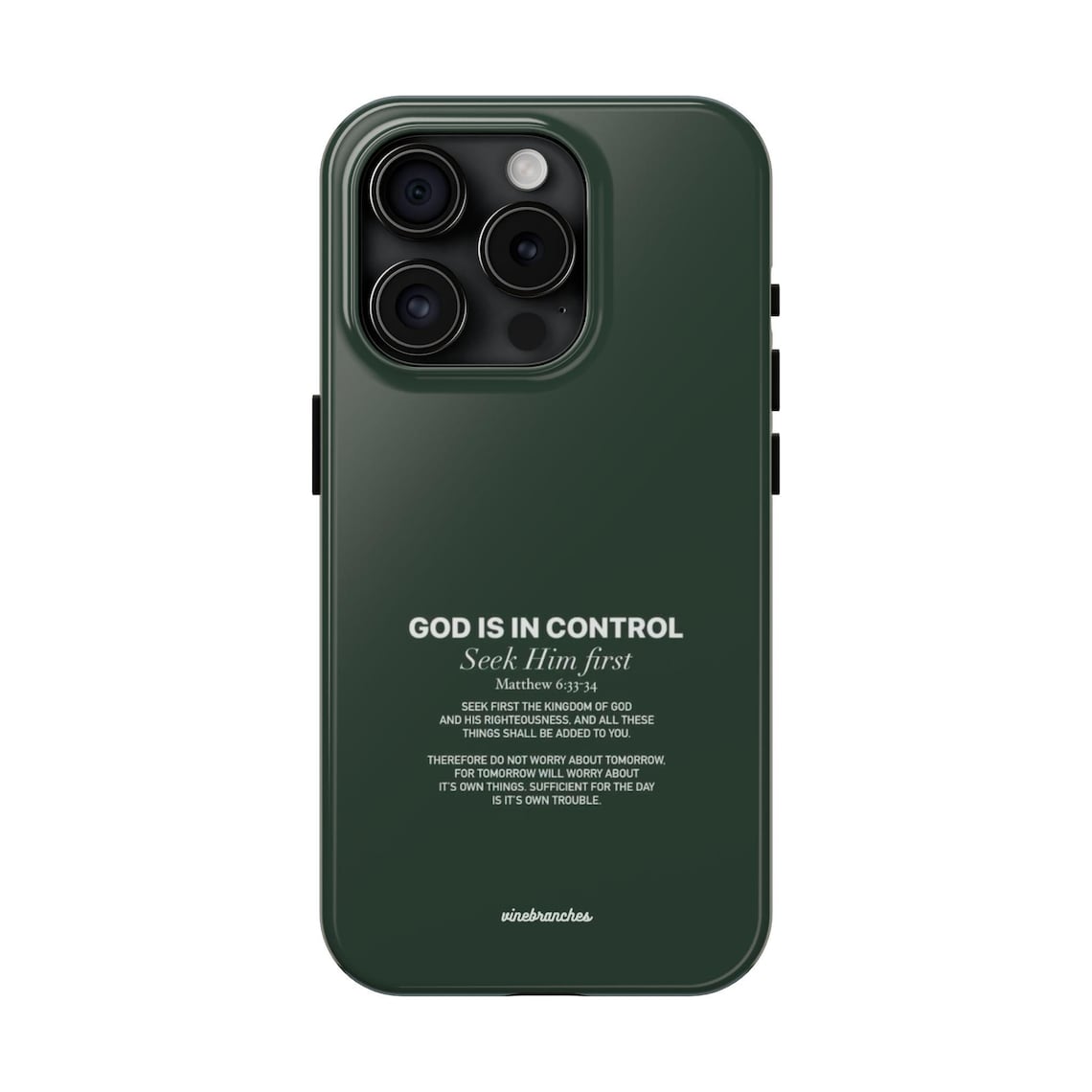 Christian Phone Case, God is in Control, iPhone 16 15 14 13 12 11 Pro ...