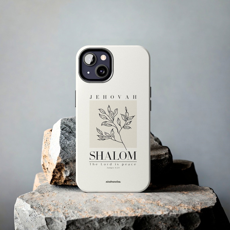 Christian Phone Case, Jehovah Shalom, iPhone 16 15 14 13 12 11 Pro Max ...
