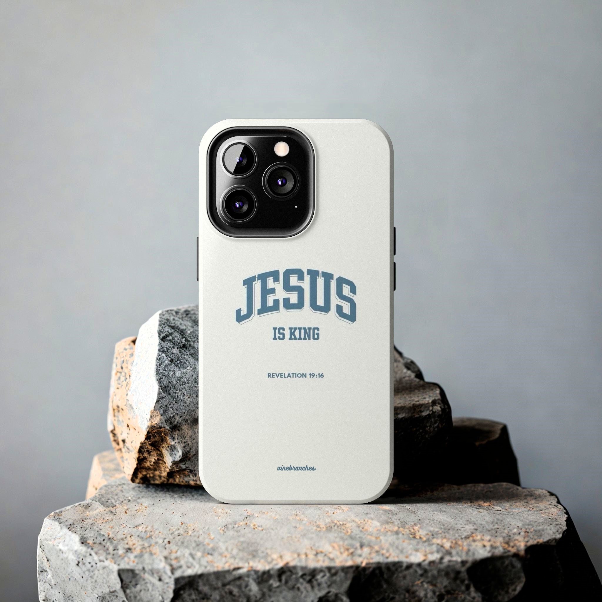 Christian Phone Case, Jesus is King, iPhone 16 15 14 13 12 11 Pro Max ...