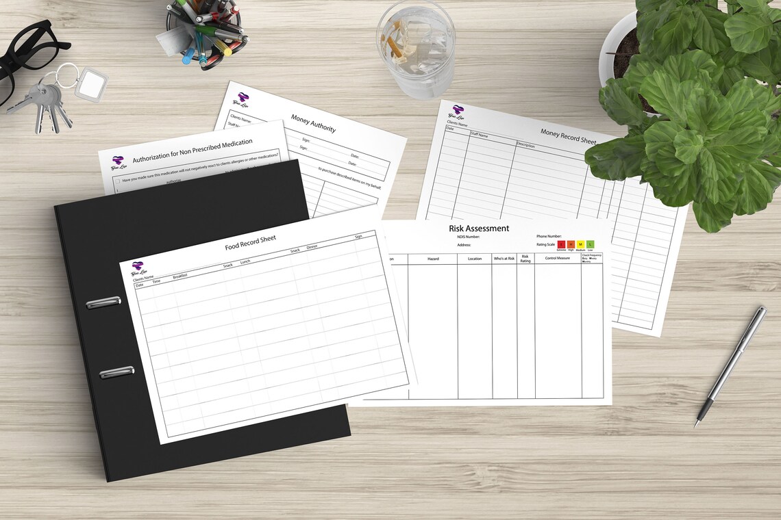 NDIS Complete Set of 15 Indipendent Support Workers, Business Forms ...
