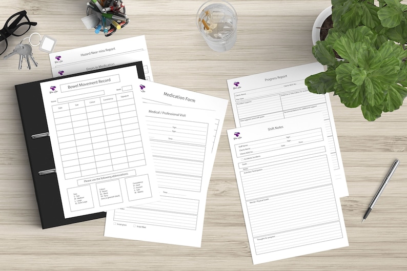 NDIS Complete Set of 15 Indipendent Support Workers, Business Forms ...