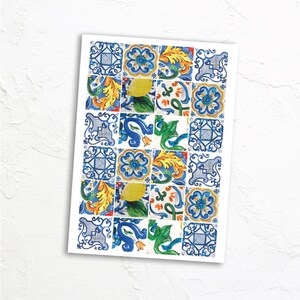 Amalfi Tile DIGITAL LISTING Cookie Positano Pattern Tile Cookie Print ...