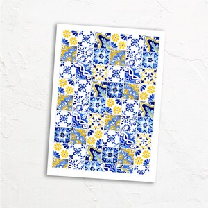 Positano Tile Cookie Edible Print DIGITAL LISTING Amalfi Pattern Tile ...