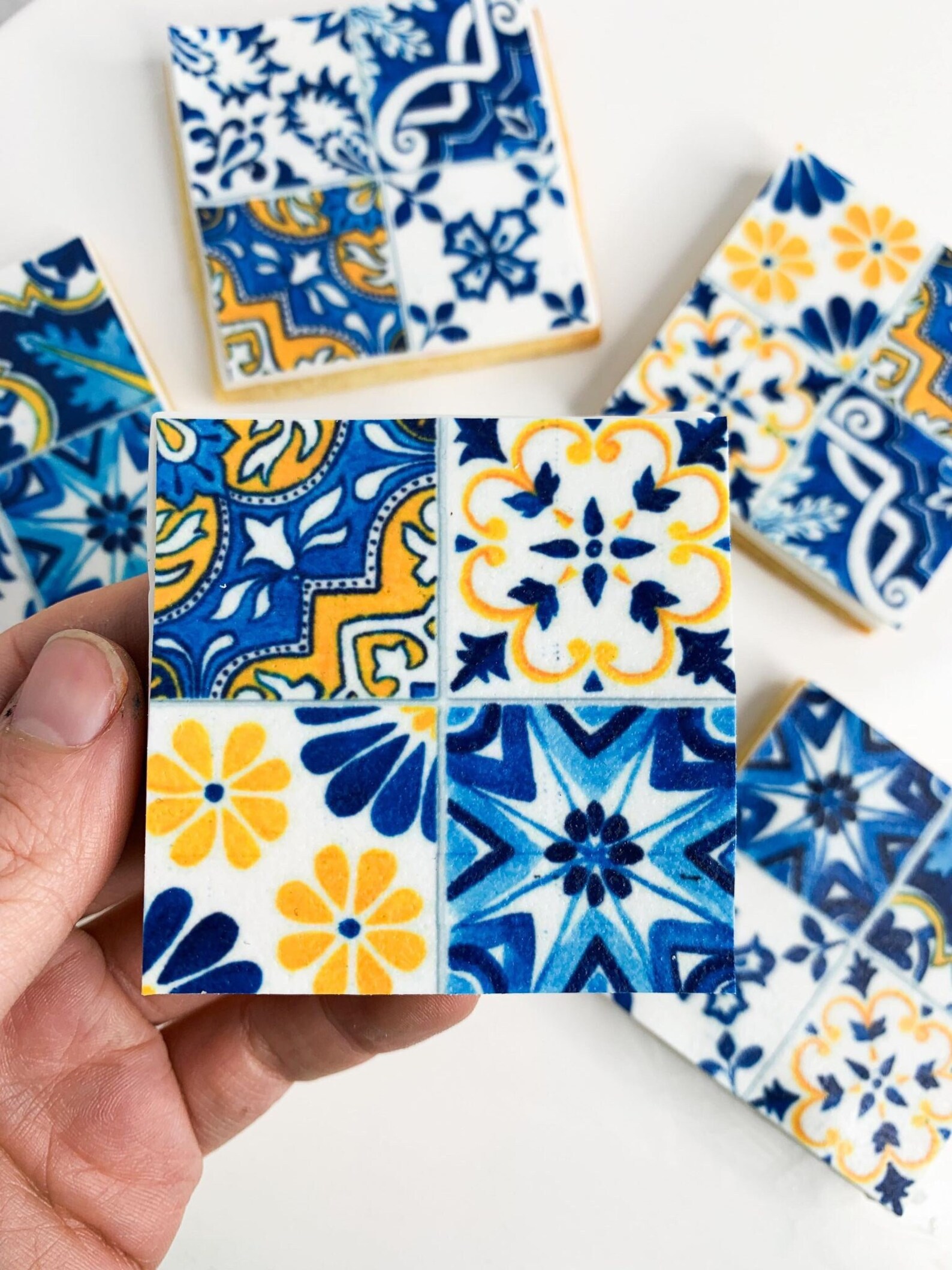 Positano Tile Cookie Edible Print DIGITAL LISTING Amalfi Pattern Tile ...