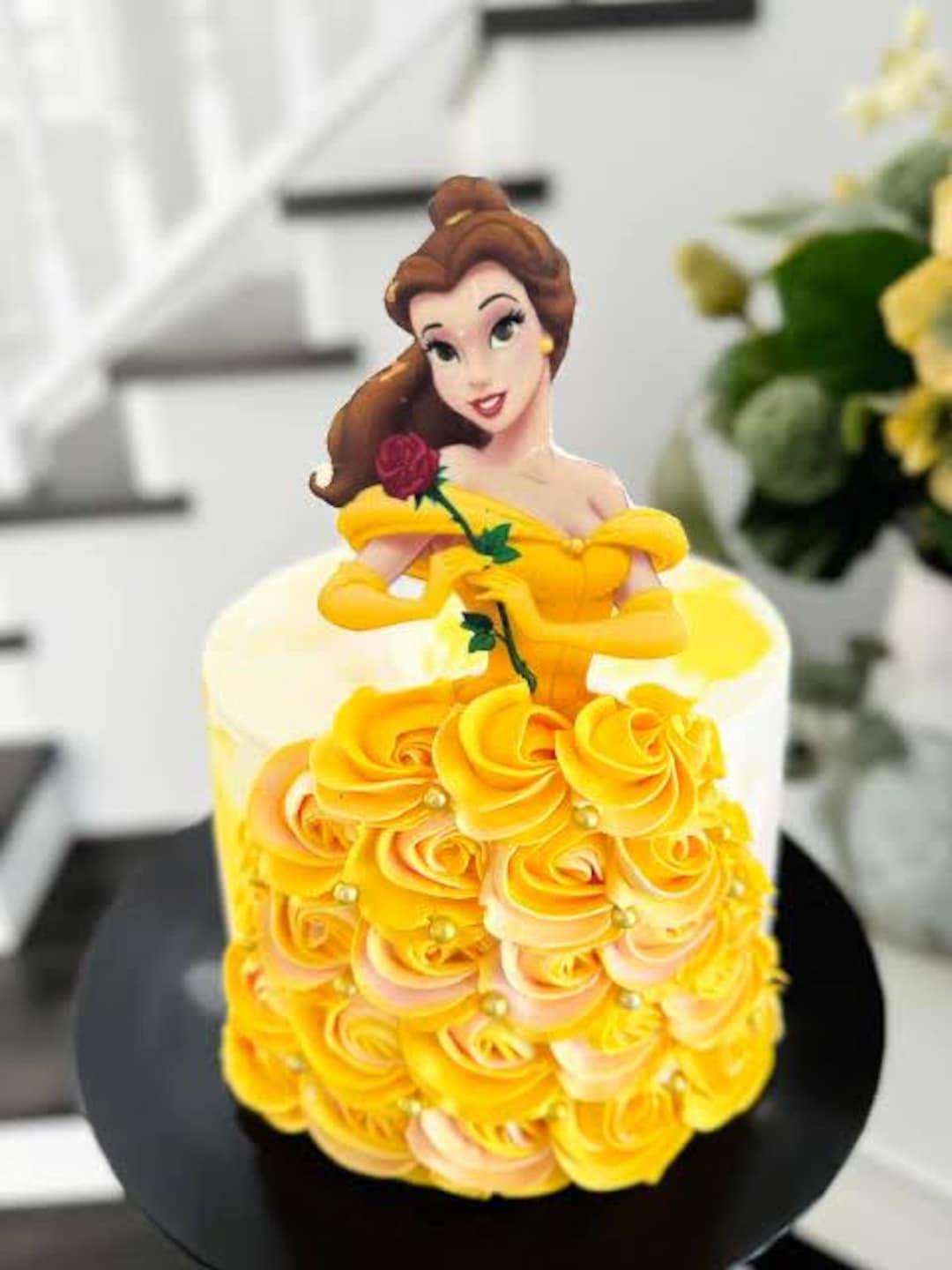 Beauty and the Beast Cake Topper DIGITAL LISTING Belle Edible Icing ...
