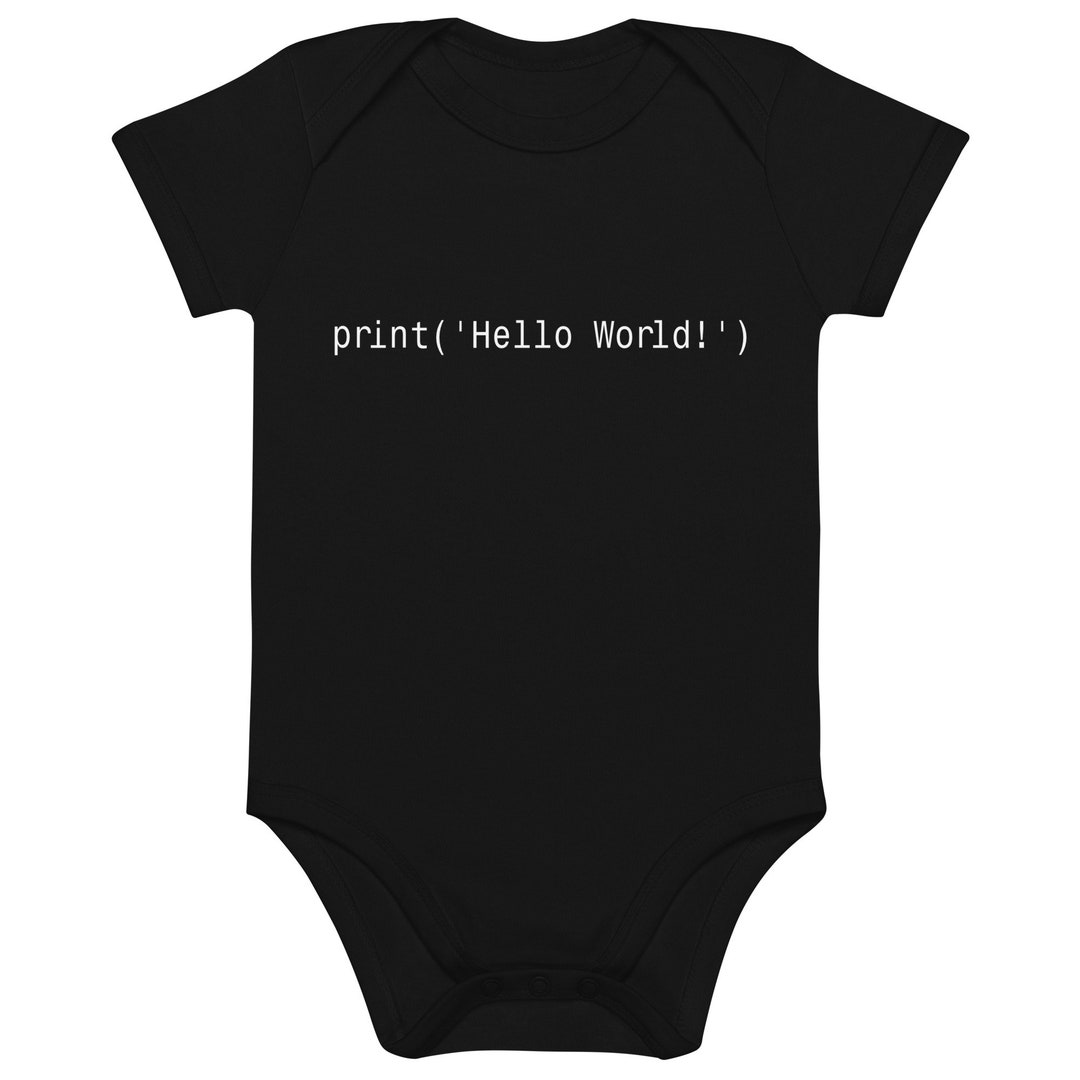 Hello World! Python Code Baby Onesie - Baby Gifts for Nerd Parents ...