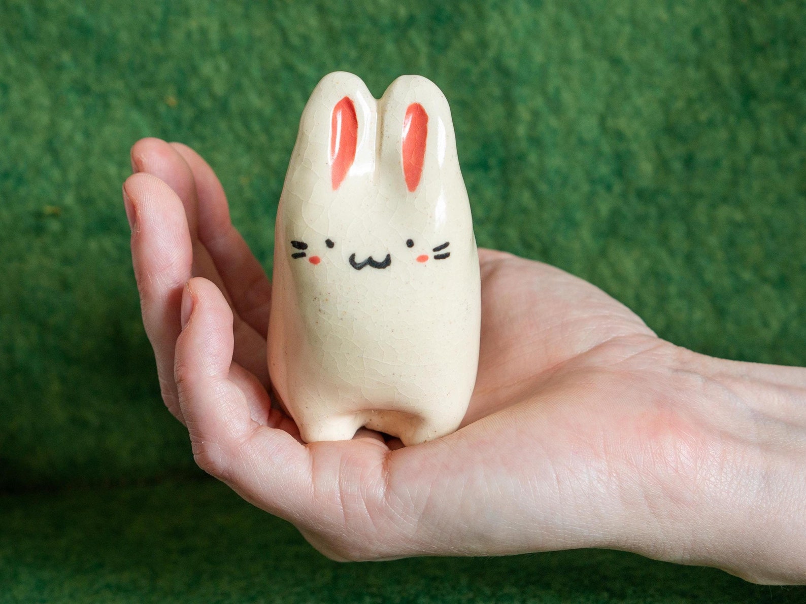 Ceramic Bunny Figurine | Handmade Bunny Sculpture, Woodland Decor ...