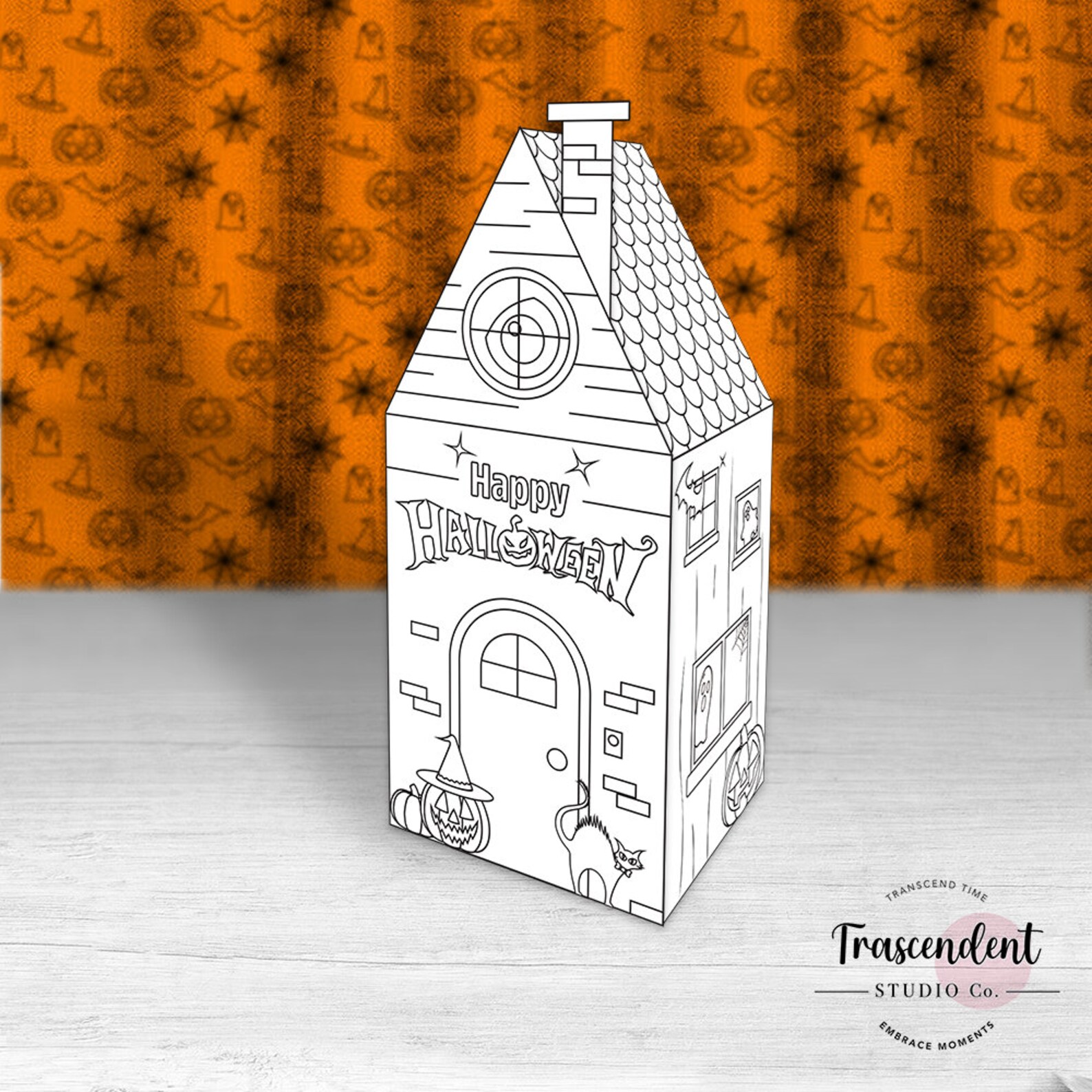 Halloween Haunted House Paper Craft - Digital Download - Etsy