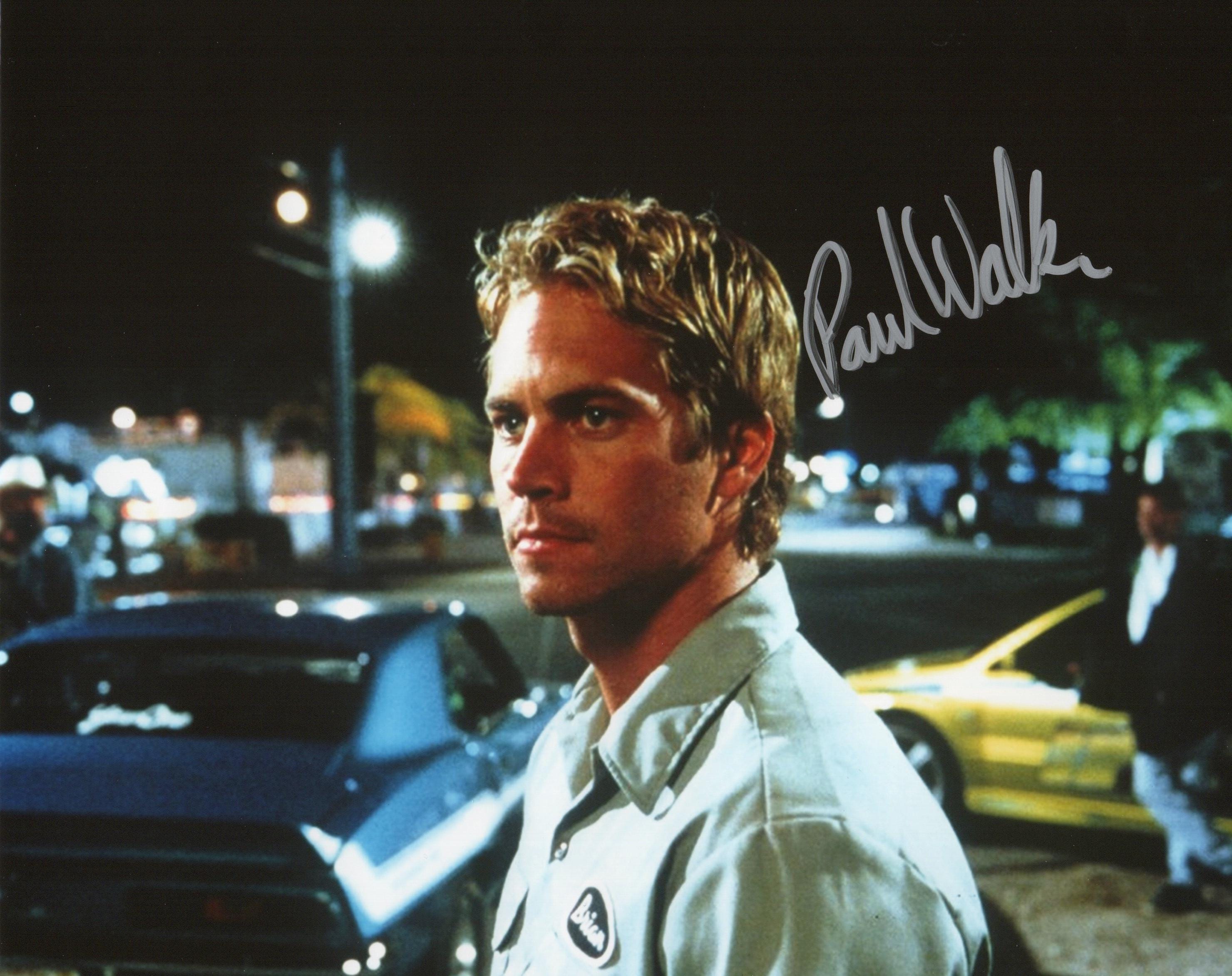 RP Paul Walker Signed Fast and the Furious Photo 8x10 Reprint COA ...