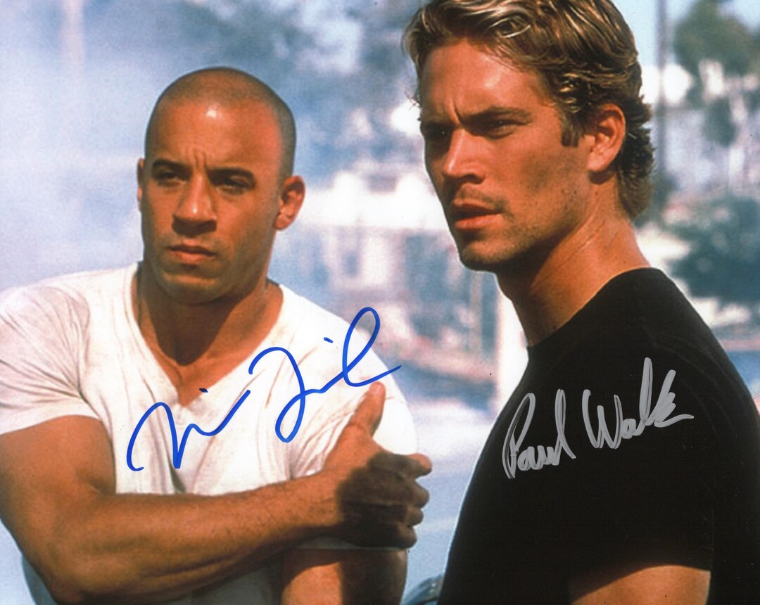 DIGITAL RP Paul Walker & Vin Diesel Signed Fast and the Furious Photo ...