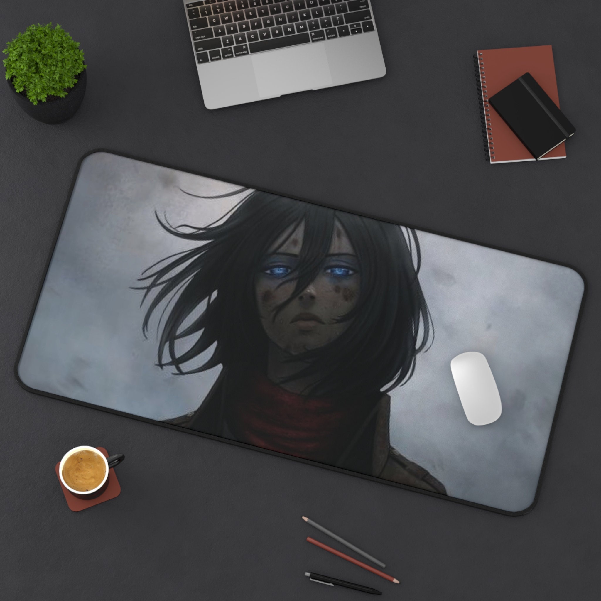 Attack on Titan Mikasa Mouse Pad - Etsy