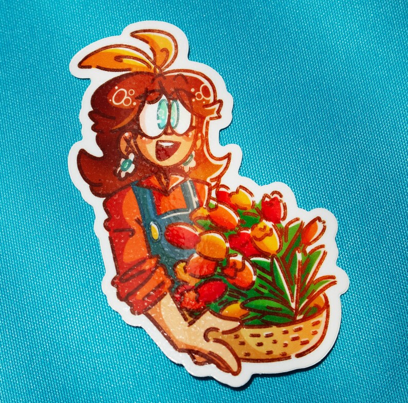 Princess Daisy Sticker, Mario Inspired Sticker, Mario Kart Sticker ...