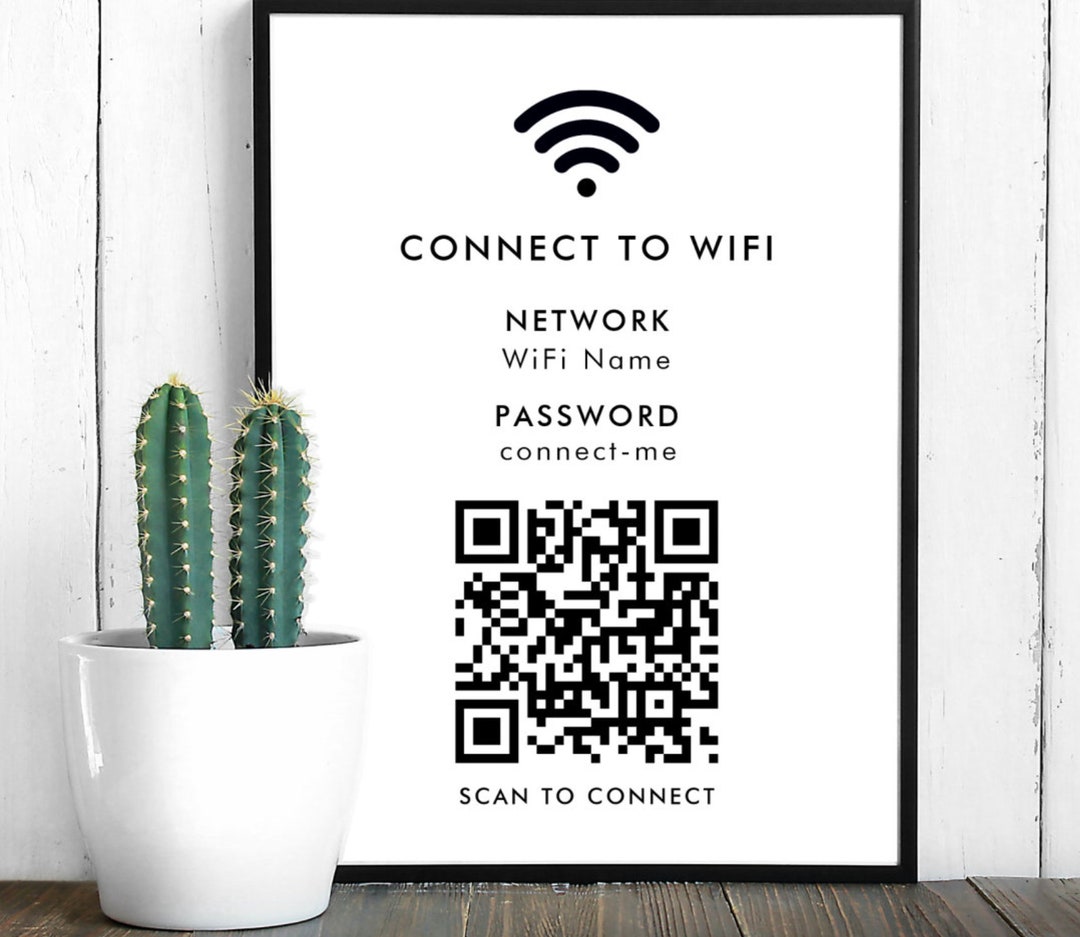 Wi-fi Scannable QR Code for Your Airbnb or Hotel - Etsy