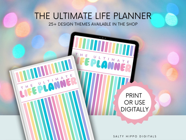 Ultimate Life Planner Academic Personal Templates Custom Personalized ...