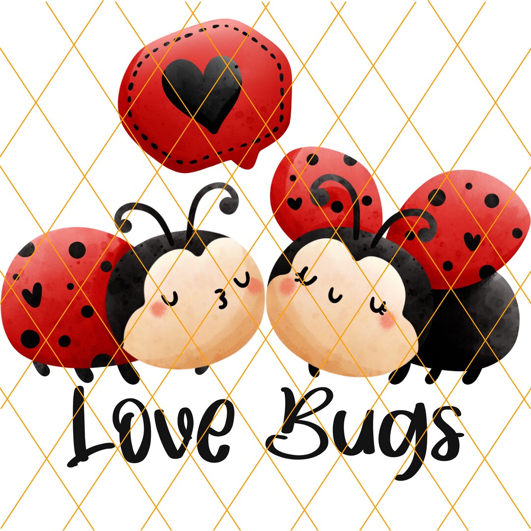 Love Bugs Valentines Coordinate TRANSPARENT BACKGROUND PNG Digital ...