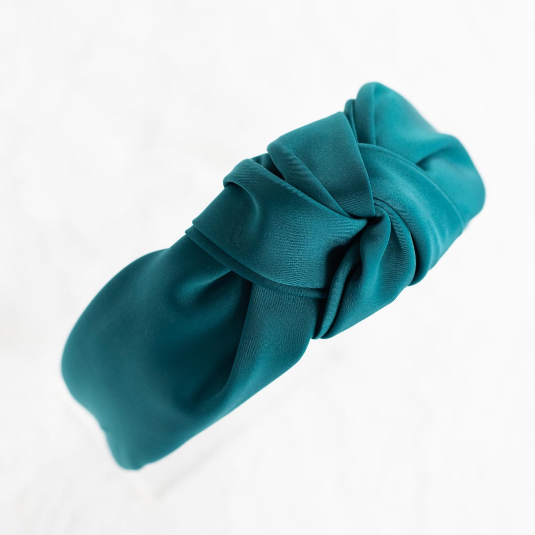 Luxurious Rich Jewel Toned Cerulean Teal Knotted Headband for Teachers ...