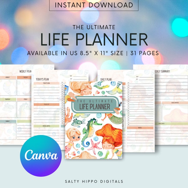 Editable Life Planner - Etsy