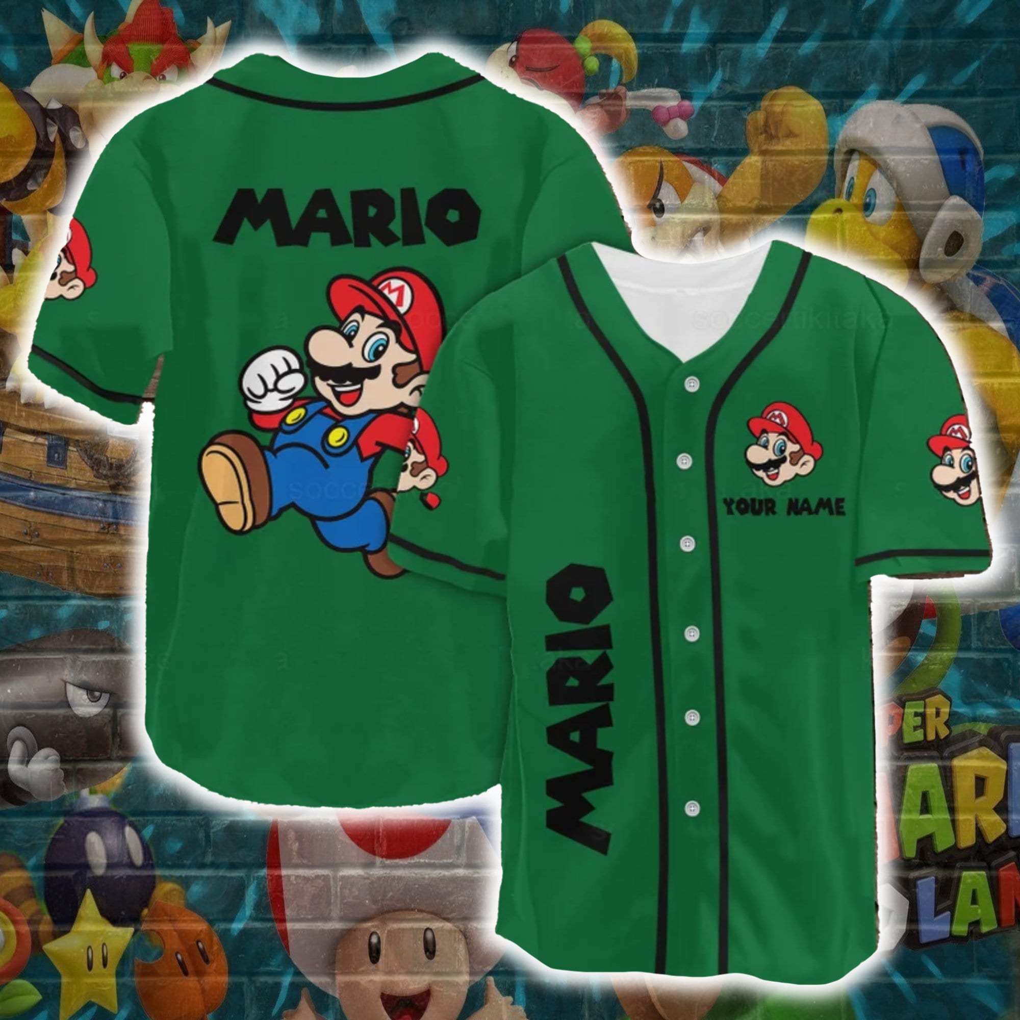 Super Mario Shirt, Super Mario Baseball Jersey, Mario Jersey Shirt sold by Popularizationidaline ...