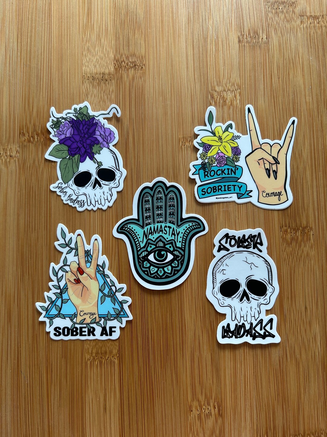Sobriety Sticker Set of 5 | Empowering | Rockin’ Sobriety | Sober AF ...