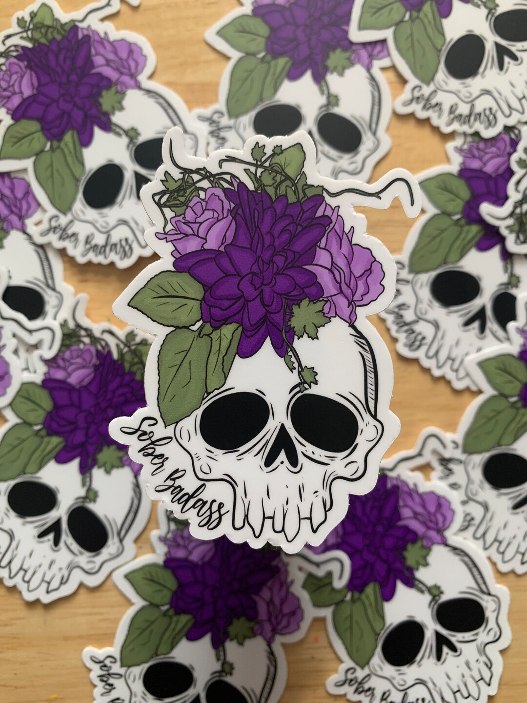 Sobriety Sticker Empowering Sober Badass Sobriety Gift Vinyl Car Decal ...