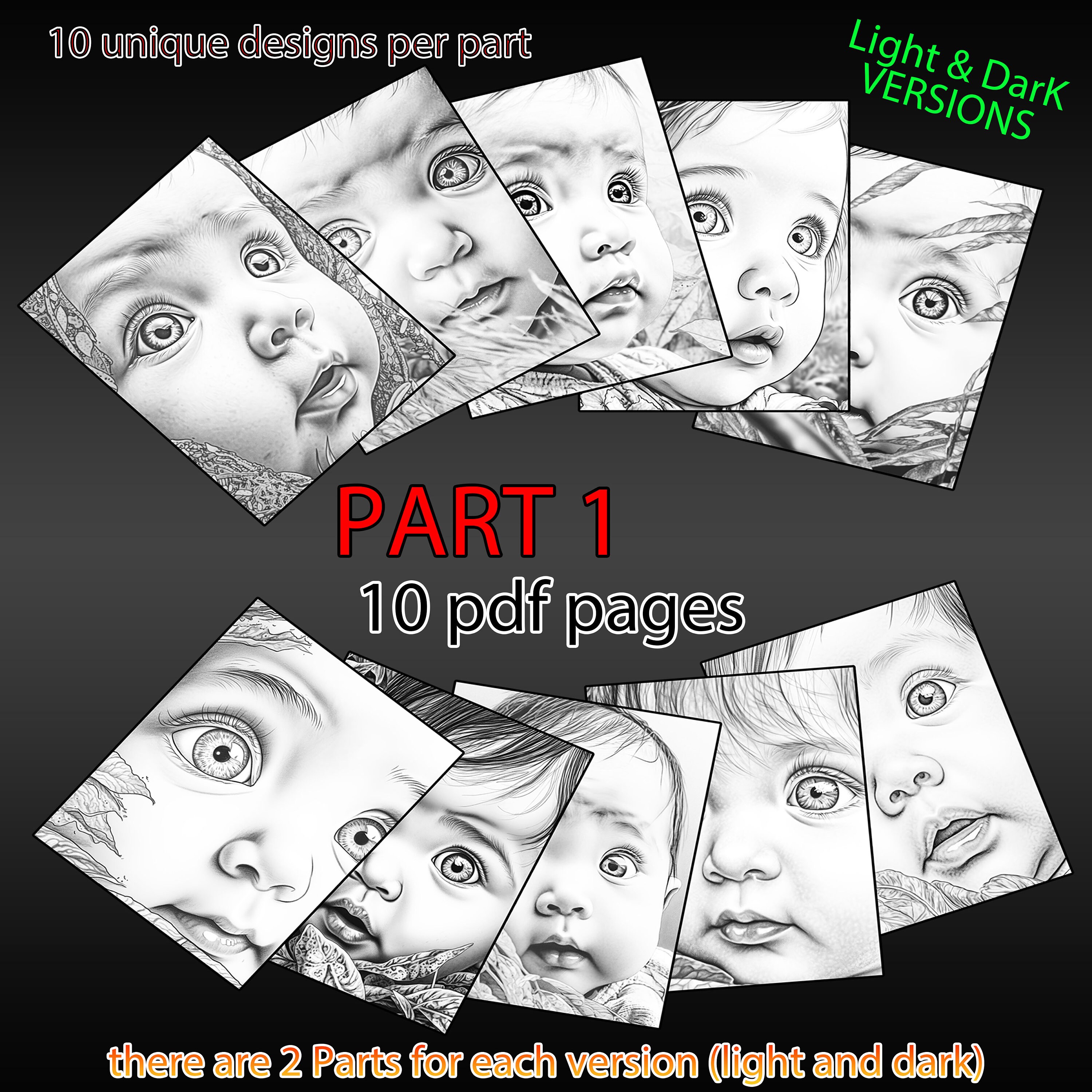 Completely Cute Babies Coloring Pages Instant Download Coloring Pages ...