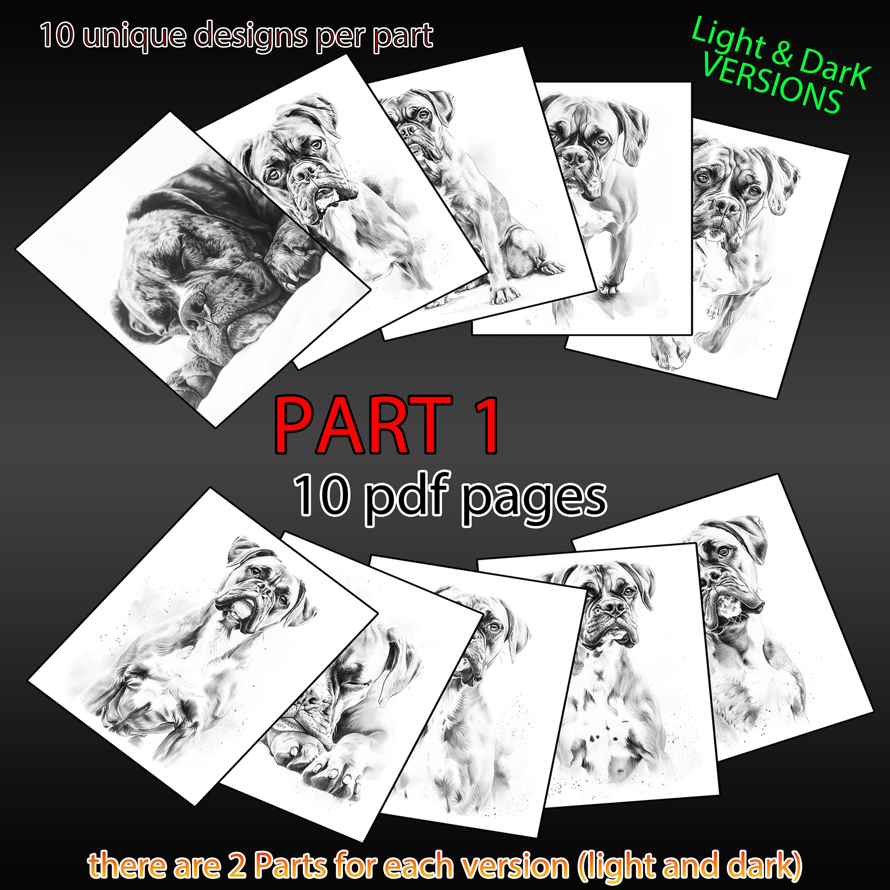 Big Beautiful Boxers Coloring Pages Instant Download Coloring Pages ...