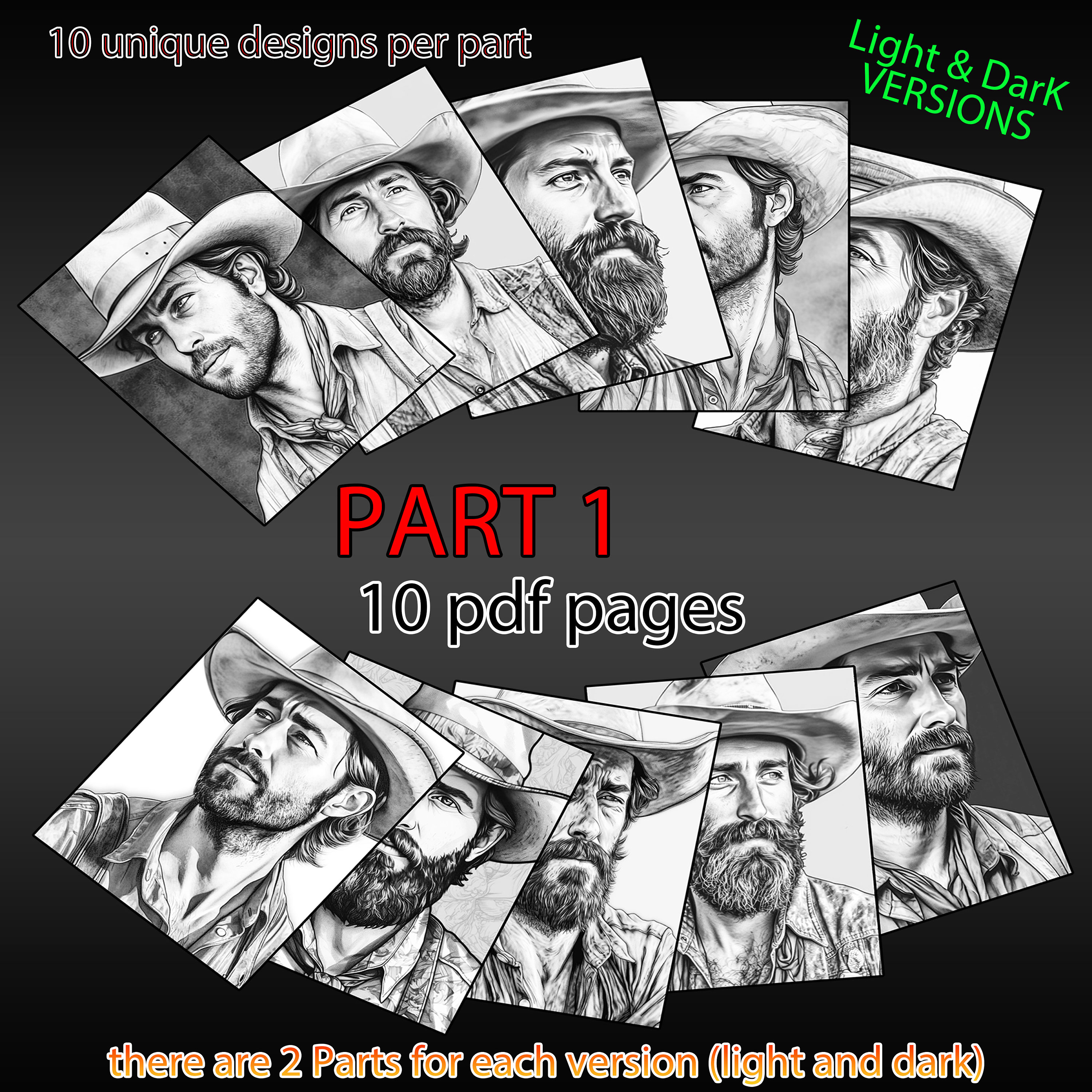 Yellowstone Cowboys Coloring Pages Instant Download Coloring Pages Wild ...