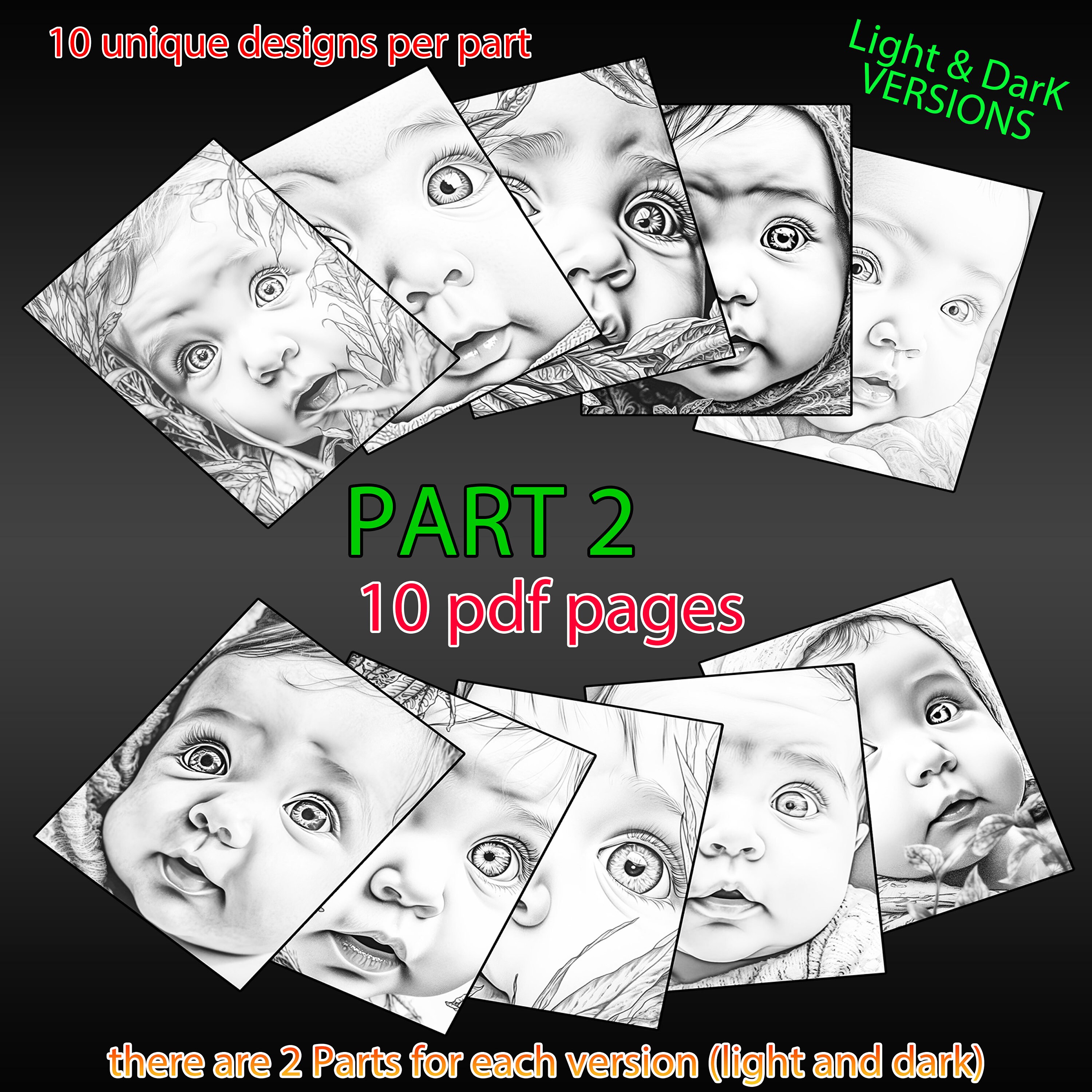 Completely Cute Babies Coloring Pages Instant Download Coloring Pages ...