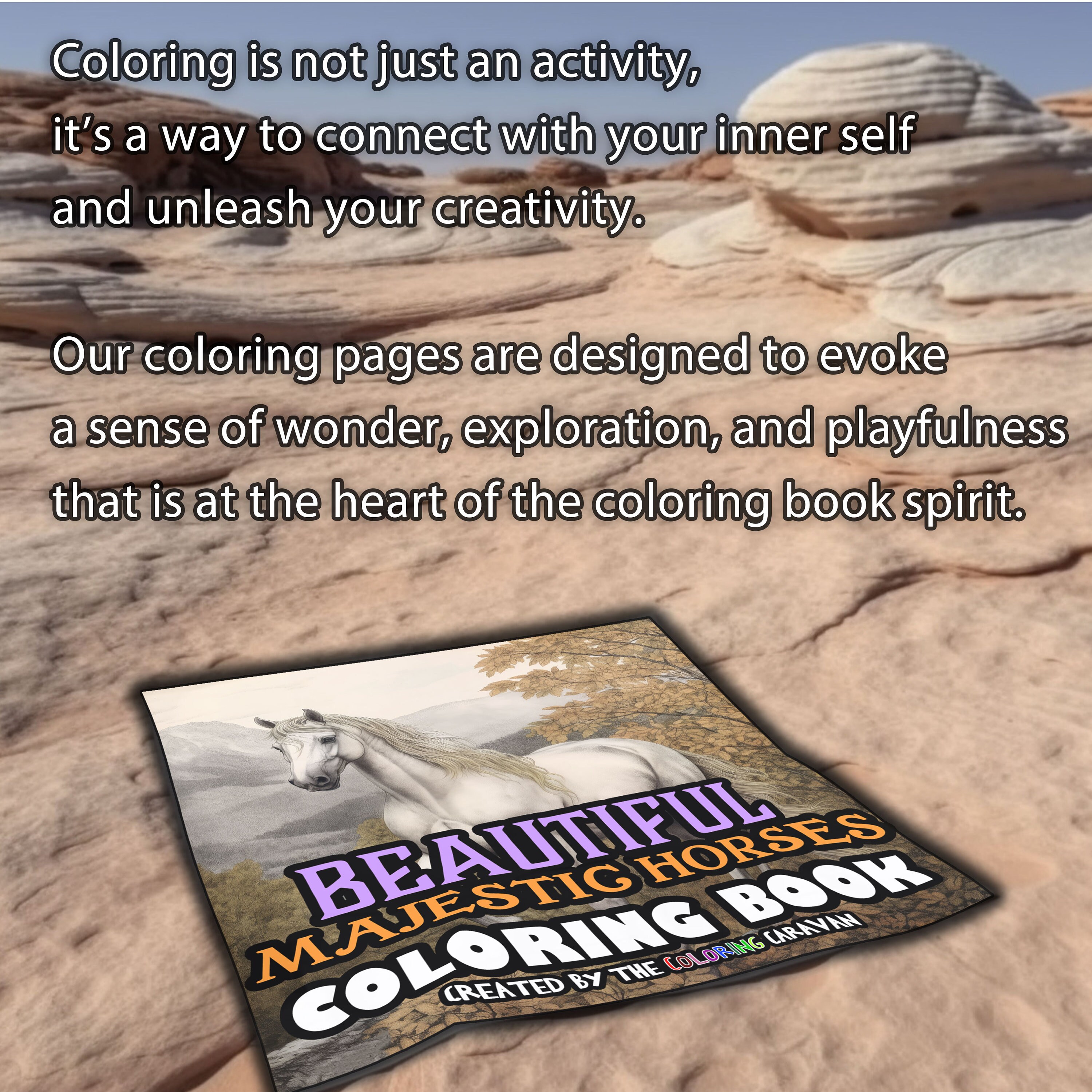 Beautiful Majestic Horses Coloring Pages | Instant Download | Coloring ...