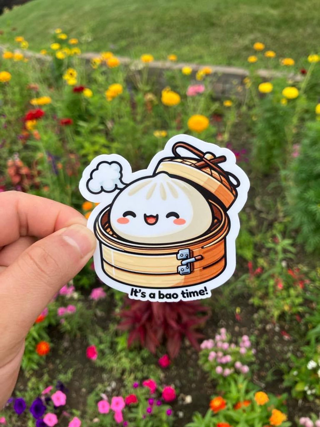 Cute Asian Food Stickers | Kawaii Bao, Steamed Buns | Waterproof ...