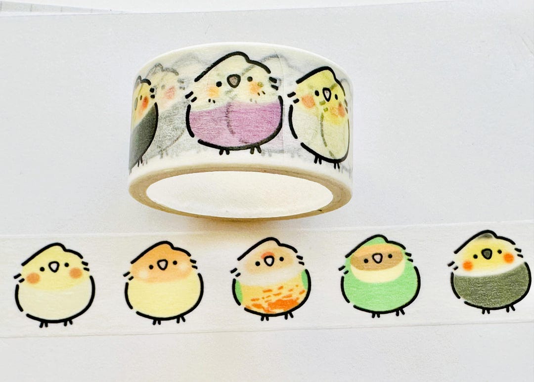 Kawaii Cute Little Parrot Birds Washi Tape - Etsy