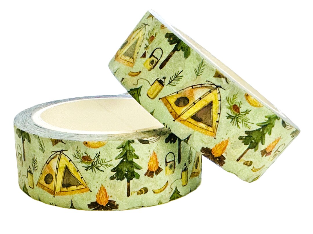 Camping Washi Tape -tent Camping - Outdoors- Botanical - Woodland - Etsy