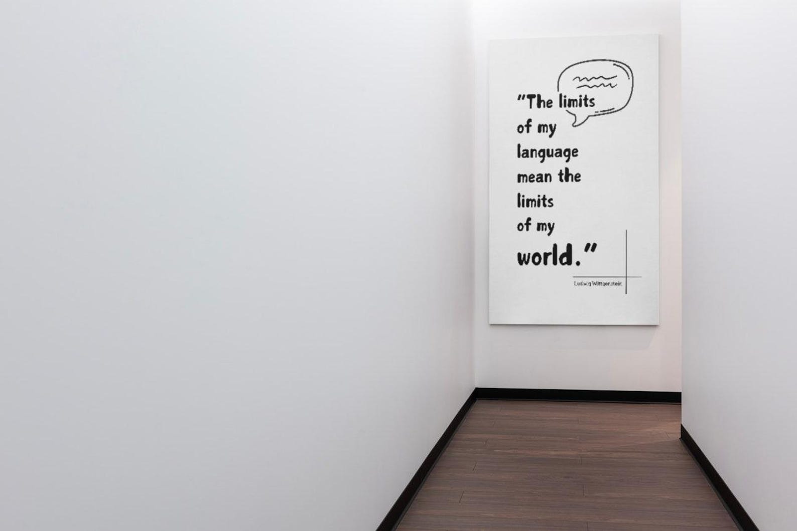 Minimalist Wall Art Printable – 'the Limits of My Language' Quote by ...