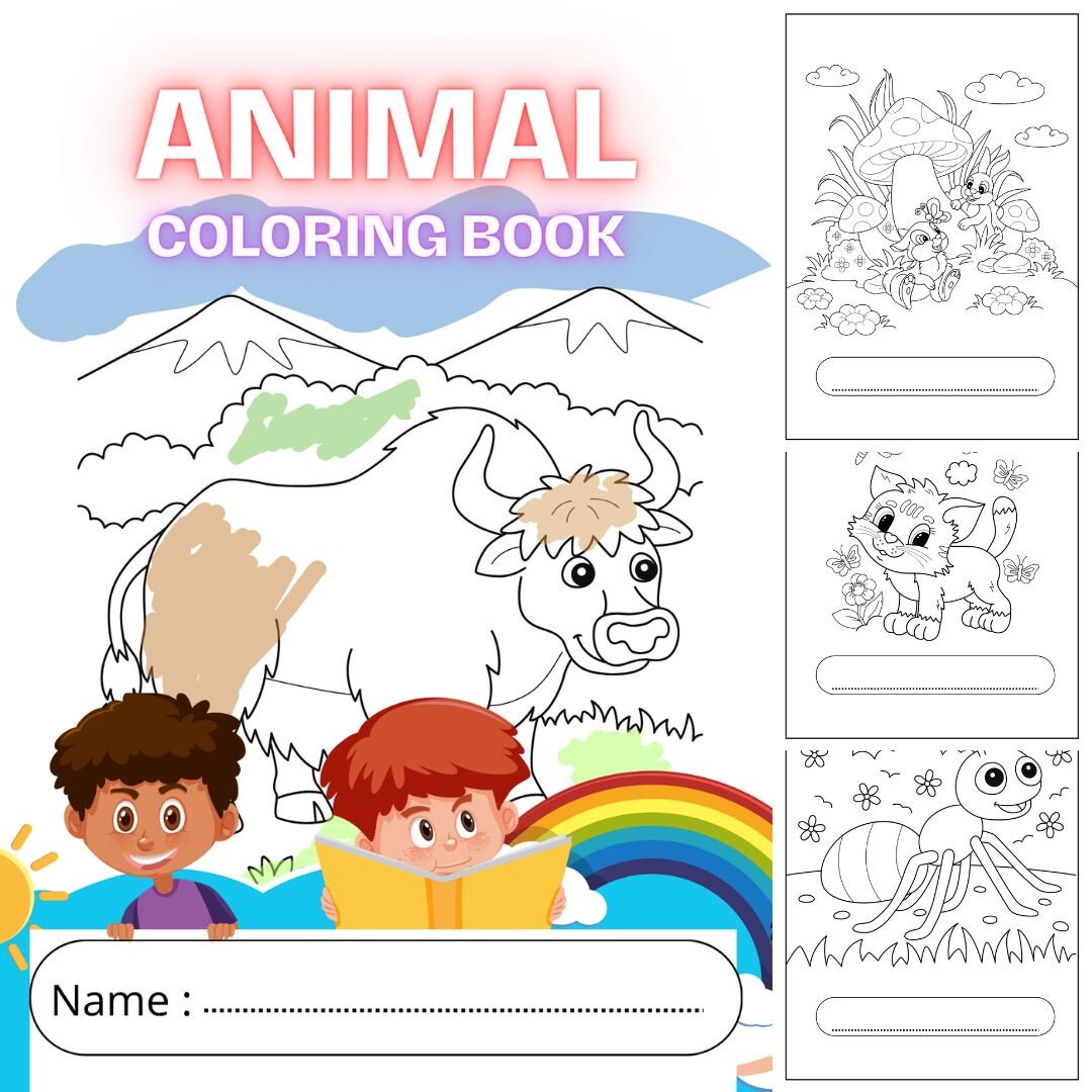 Animal Coloring Adventure, Coloring Animals and Guess the Name, 30 ...