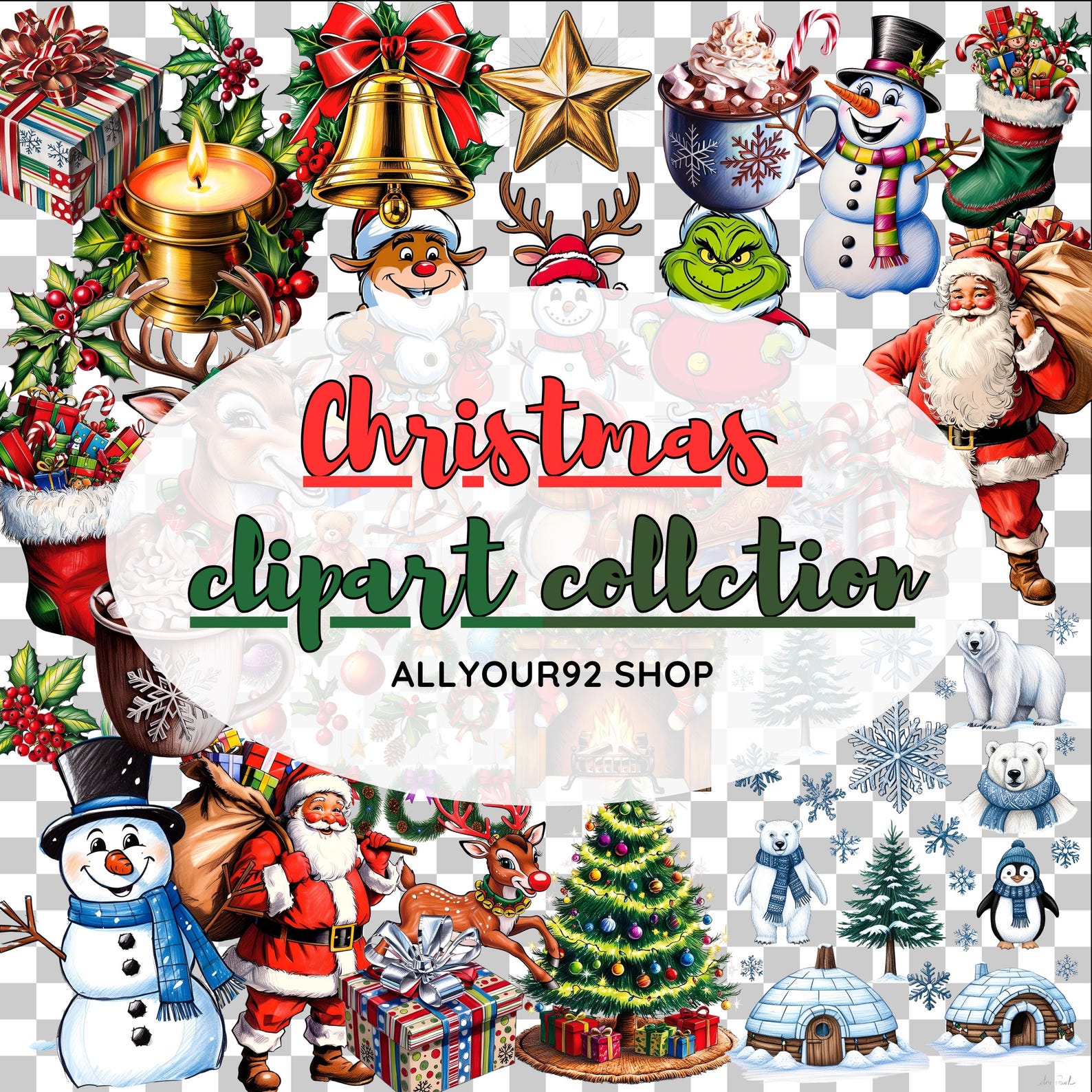 Christmas Clipart Collection ,winter Clipart ,merry Christmas ...