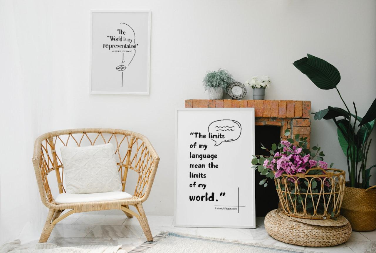 Minimalist Wall Art Printable – 'the Limits of My Language' Quote by ...