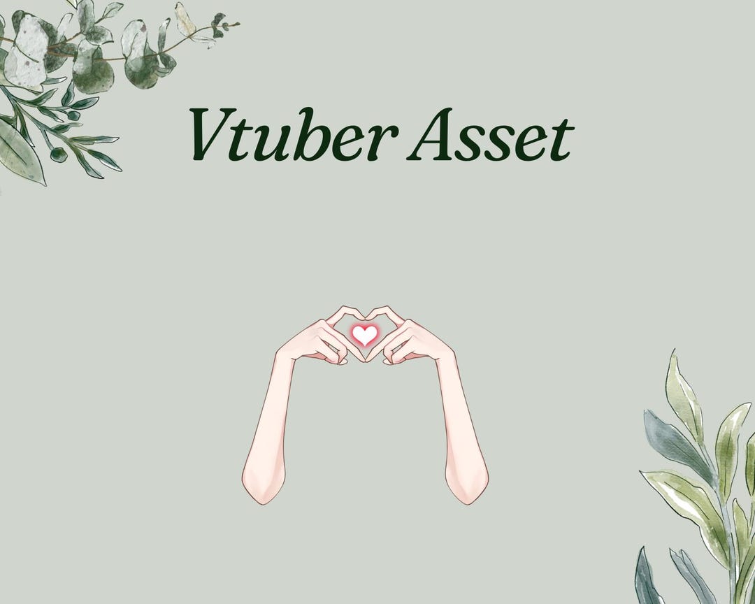 Vtuber Asset Hand Hearts PNG Download Instant Transparent BG Download ...