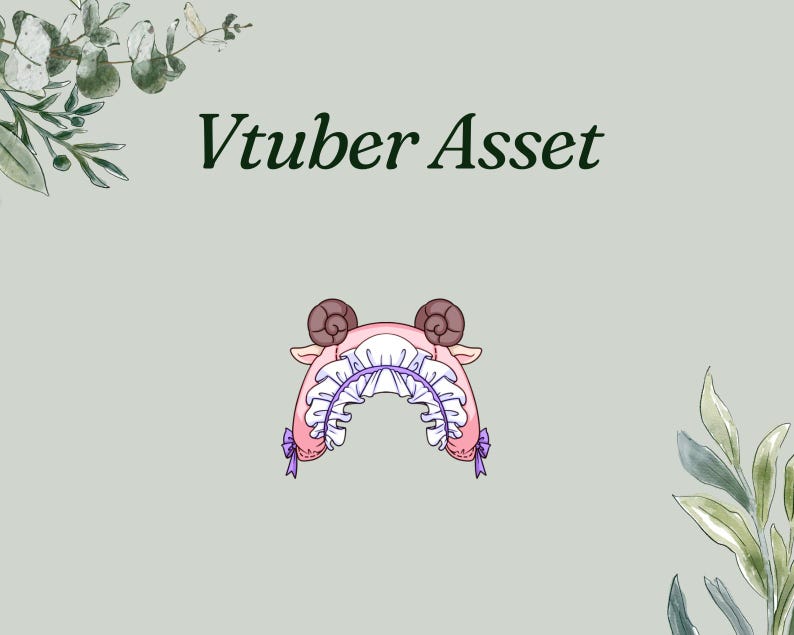 Vtuber Asset Sheep Hat PNG Download Instant Transparent BG Download - Etsy