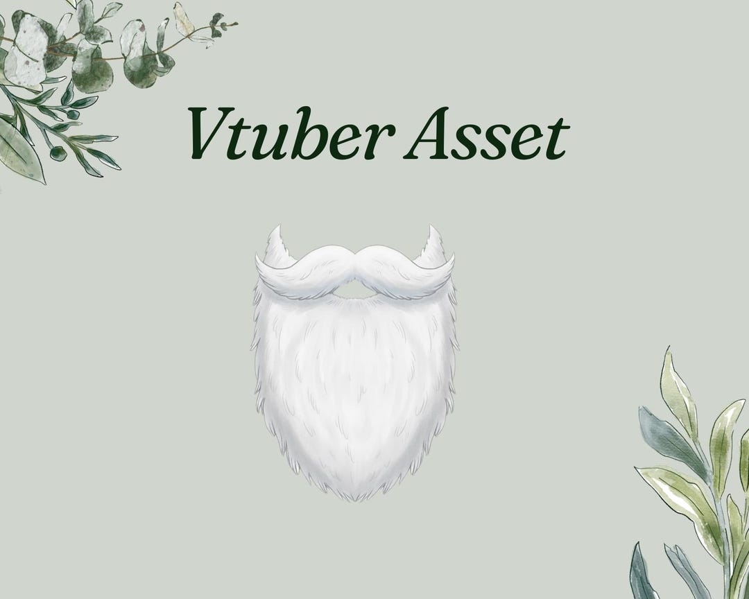 Vtuber Asset White Beard PNG Download Instant Transparent BG Download ...