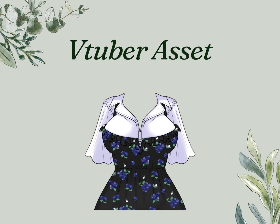Vtuber Asset Dress PNG Download Instant Transparent BG Download - Etsy