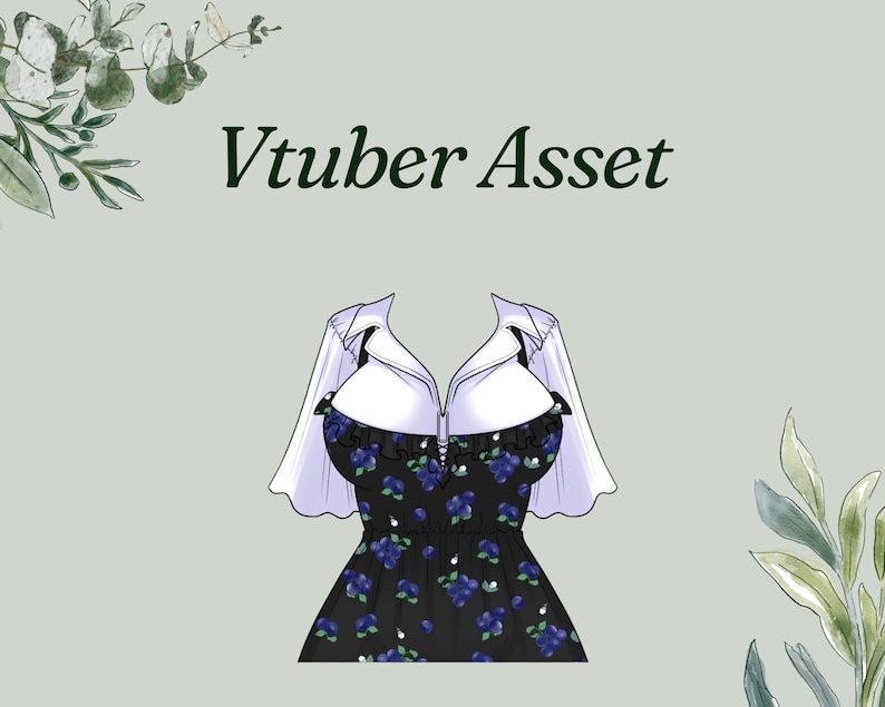 Vtuber Asset Dress PNG Download Instant Transparent BG Download - Etsy