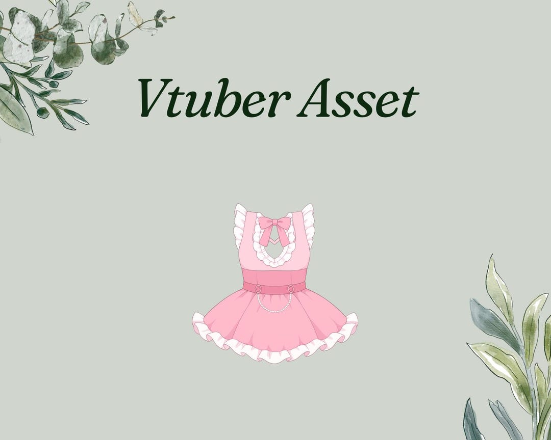 Vtuber Asset Pink Dress PNG Download Instant Transparent BG Download - Etsy