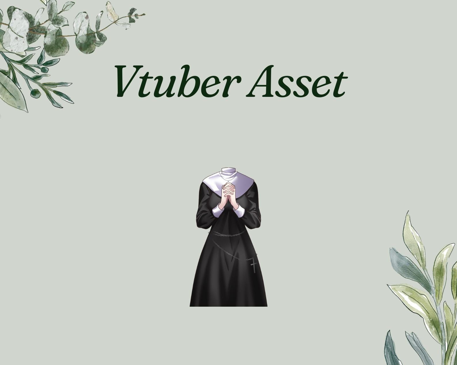Vtuber Asset Praying PNG Download Instant Transparent BG Download - Etsy