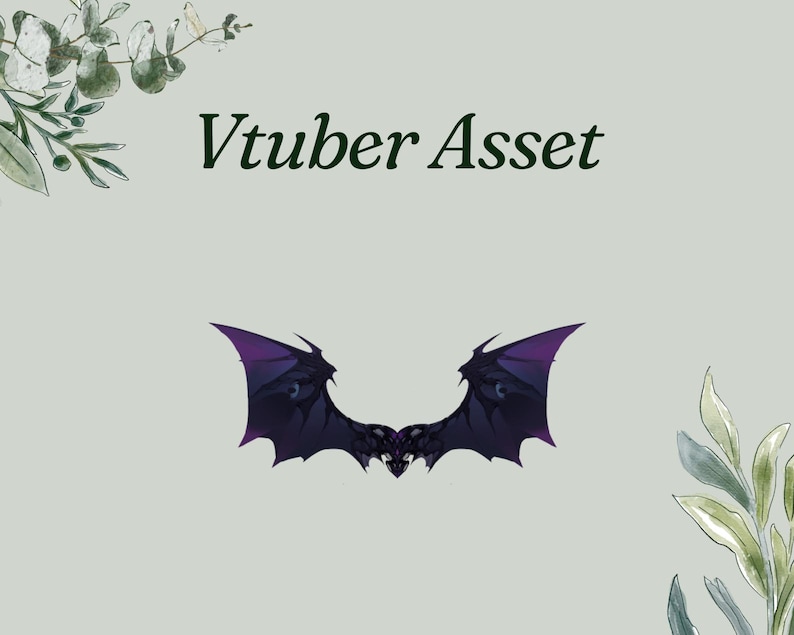 Vtuber Asset Bat Wings PNG Download Instant Transparent BG Download - Etsy